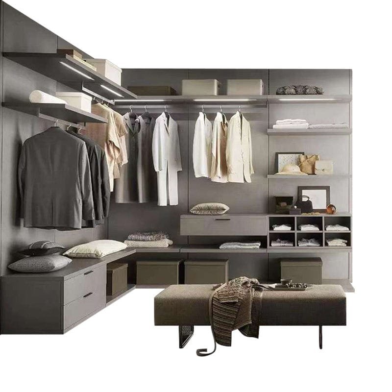 Closet hanging rod Aluminium wardrobe closets set modern design bedroom wall mounted walk in closet organizer with hanger rack APLUS HARDWARE SUPPLIES